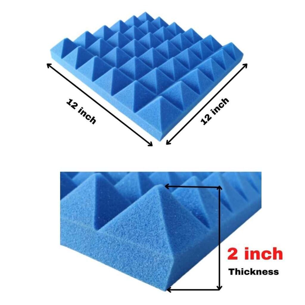 Pyramid Acoustic PU Foam – Blue | Envirotech Online